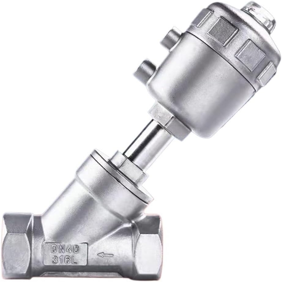 1/4" 3/8" 1/2" 3/4" 1" -2" BSPT Female Y Shaped 304 316 Stainless Steel Pneumatic Actuated Angle ...