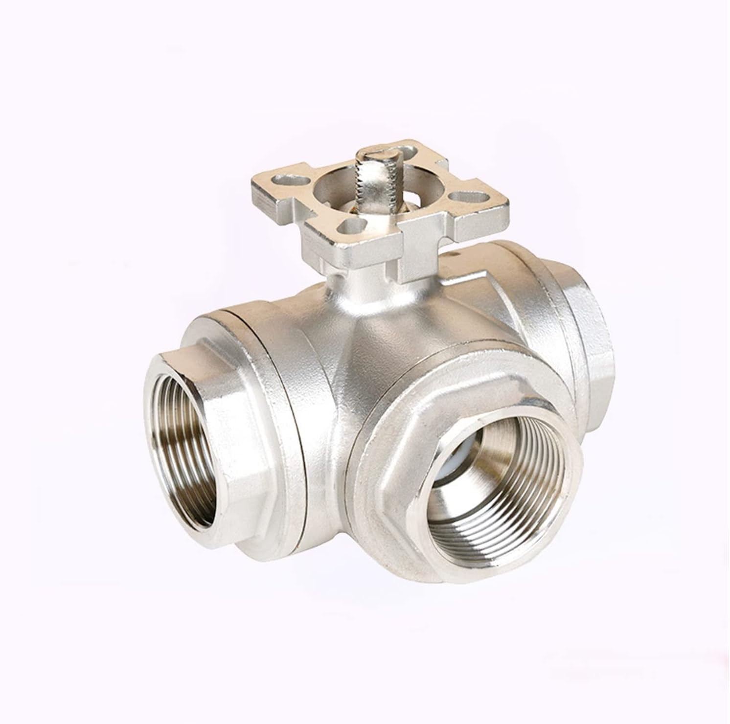 1/4" 3/8" 1/2" 3/4" 1" 2" SS304 Stainless Steel High Platform Three-Way ...