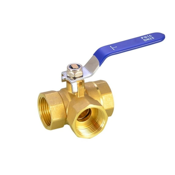 1/4" 3/8" 1/2" 3/4" 1" Three-way Ball Valve Female Thread Brass Water ...