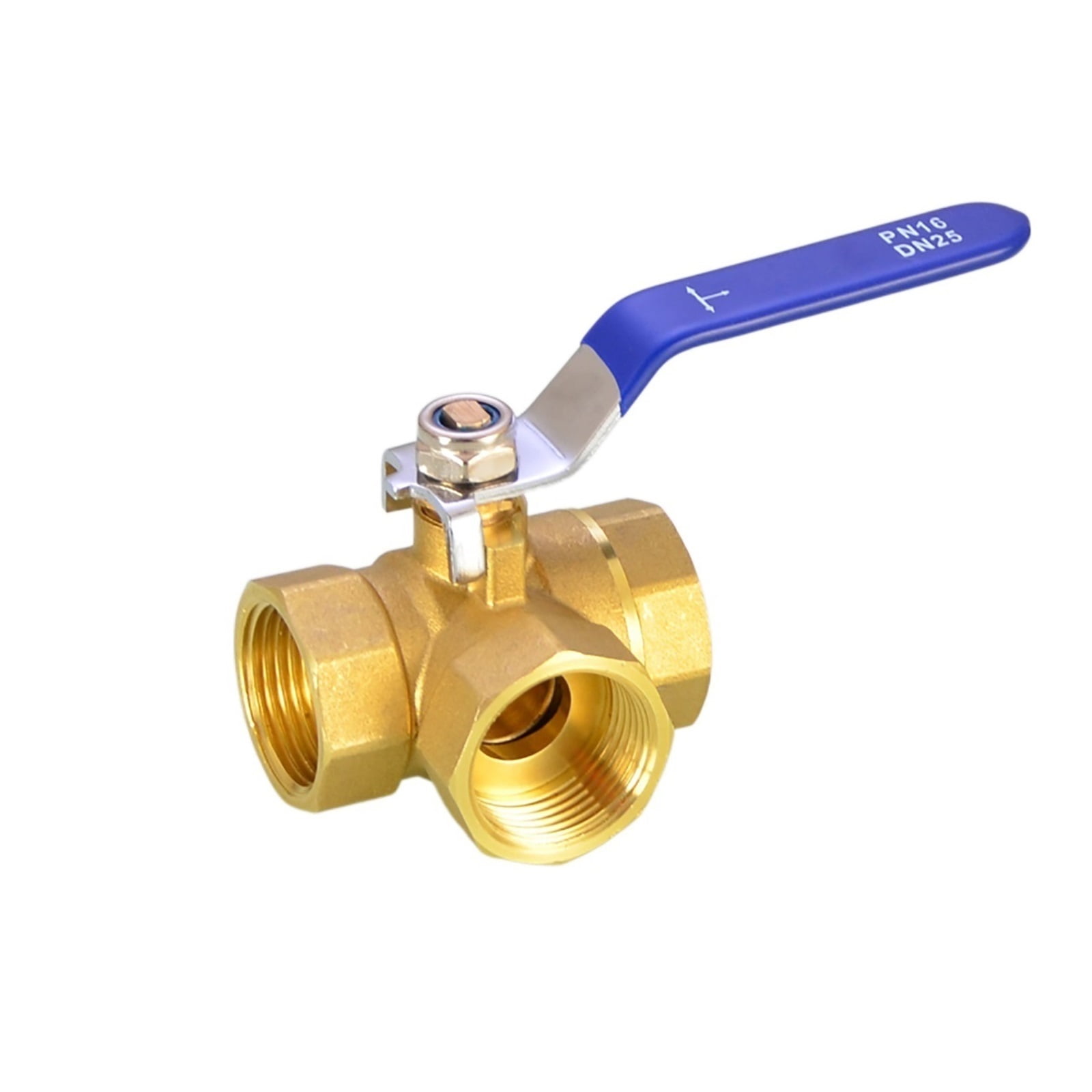 1/4" 3/8" 1/2" 3/4" 1" Three-way Ball Valve Female Thread Brass Water Pipe, Gas, Heating ...