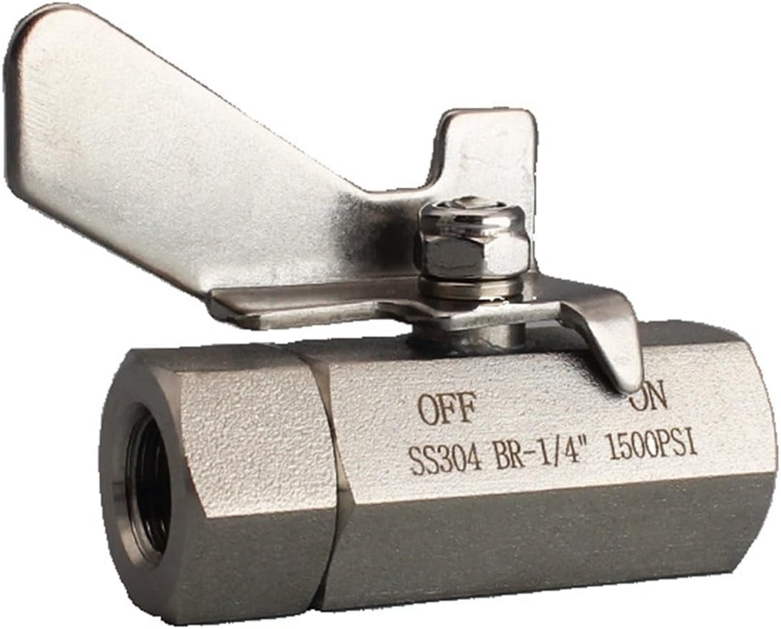 1/4" 3/8" 1/2" BSP Female 304 Stainless Steel High Pressure Ball Valve Instrumentation Gas ...