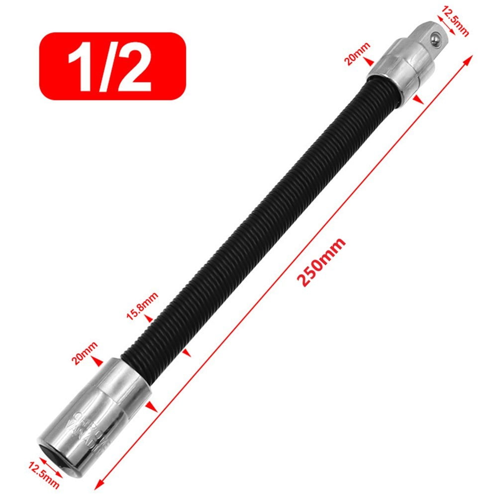 1/4 3/8 1/2 Driver Flexible Long Socket Extension Rod Adapter Ratchet ...