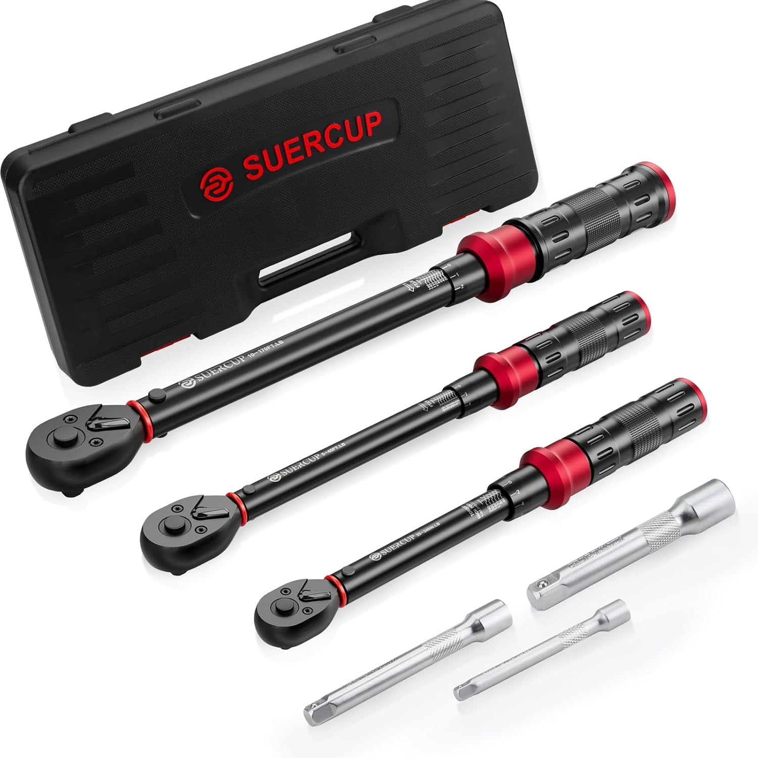1/4 3/8 1/2-inch Drive Torque Wrench - 3Pcs Torque Wrench Set 20-240in ...