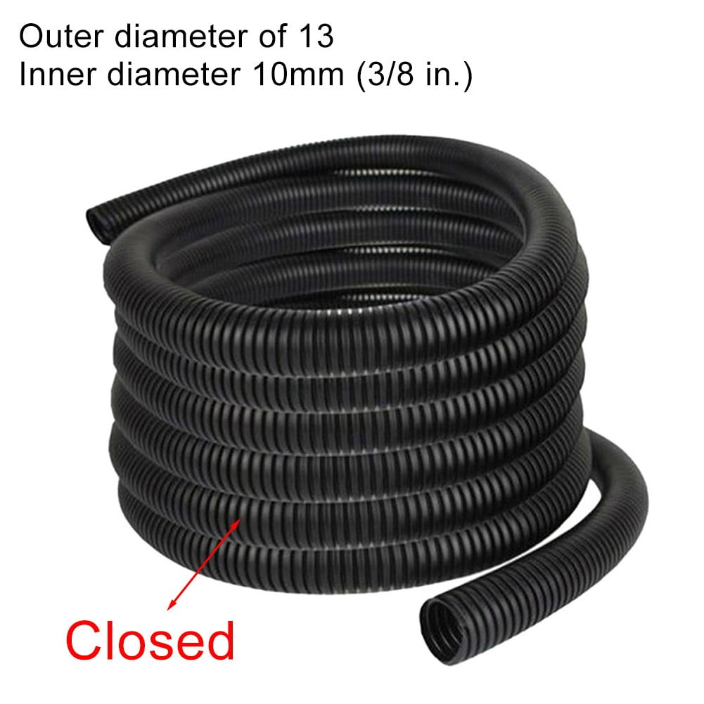 1/4" 3/8" 98Ft Protective Tube Tubing Black Color Sleeve Tube Close ...