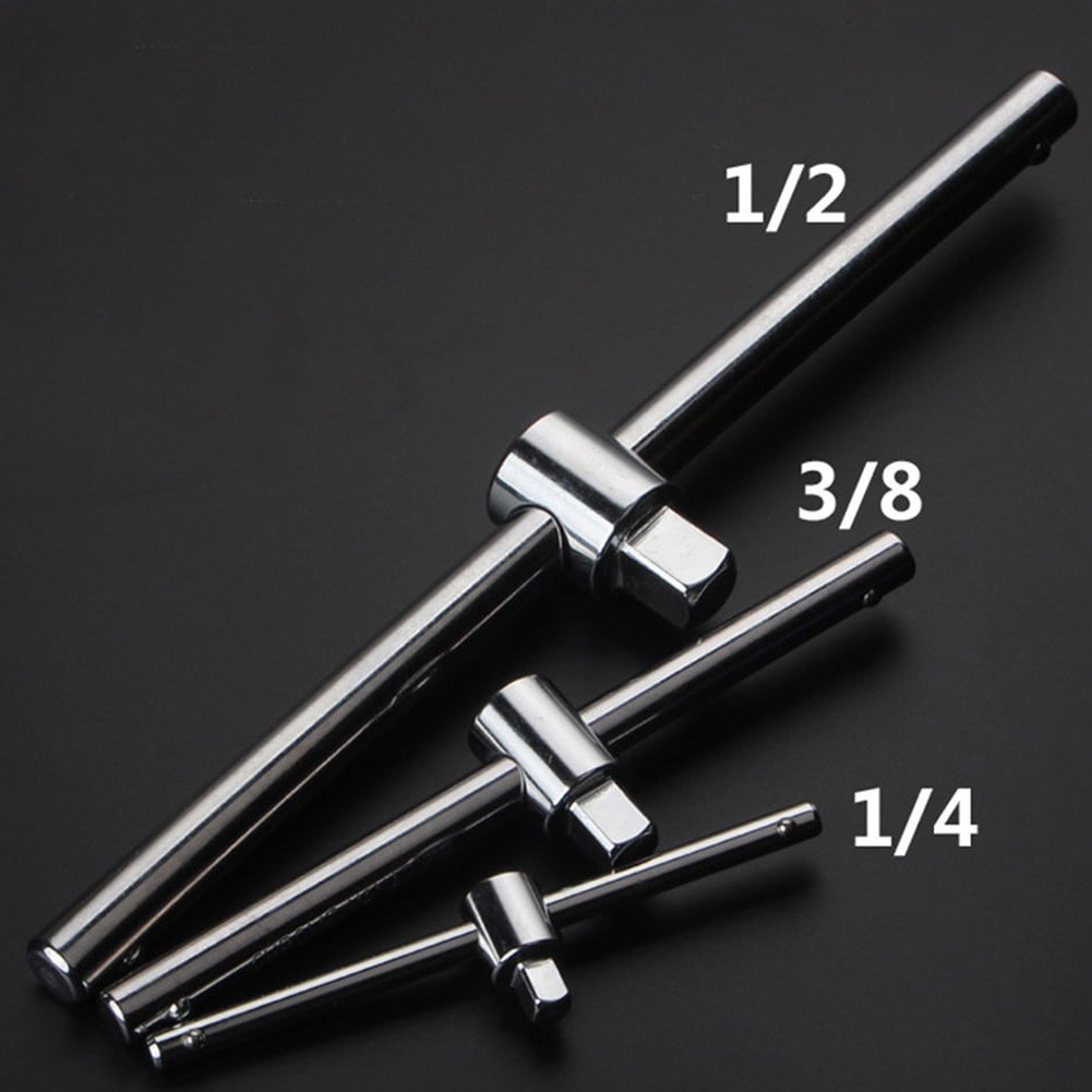 1/4" 3/8" Drive Sockets Wrench Extension Sliding T Bar Auto Repair Tool ...