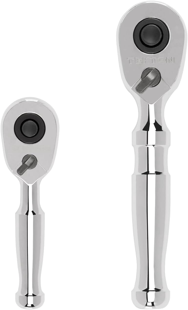 1/4, 3/8 Inch Drive Quick-Release Stubby Ratchet Set, 2-Piece (3, 4-1/2 ...