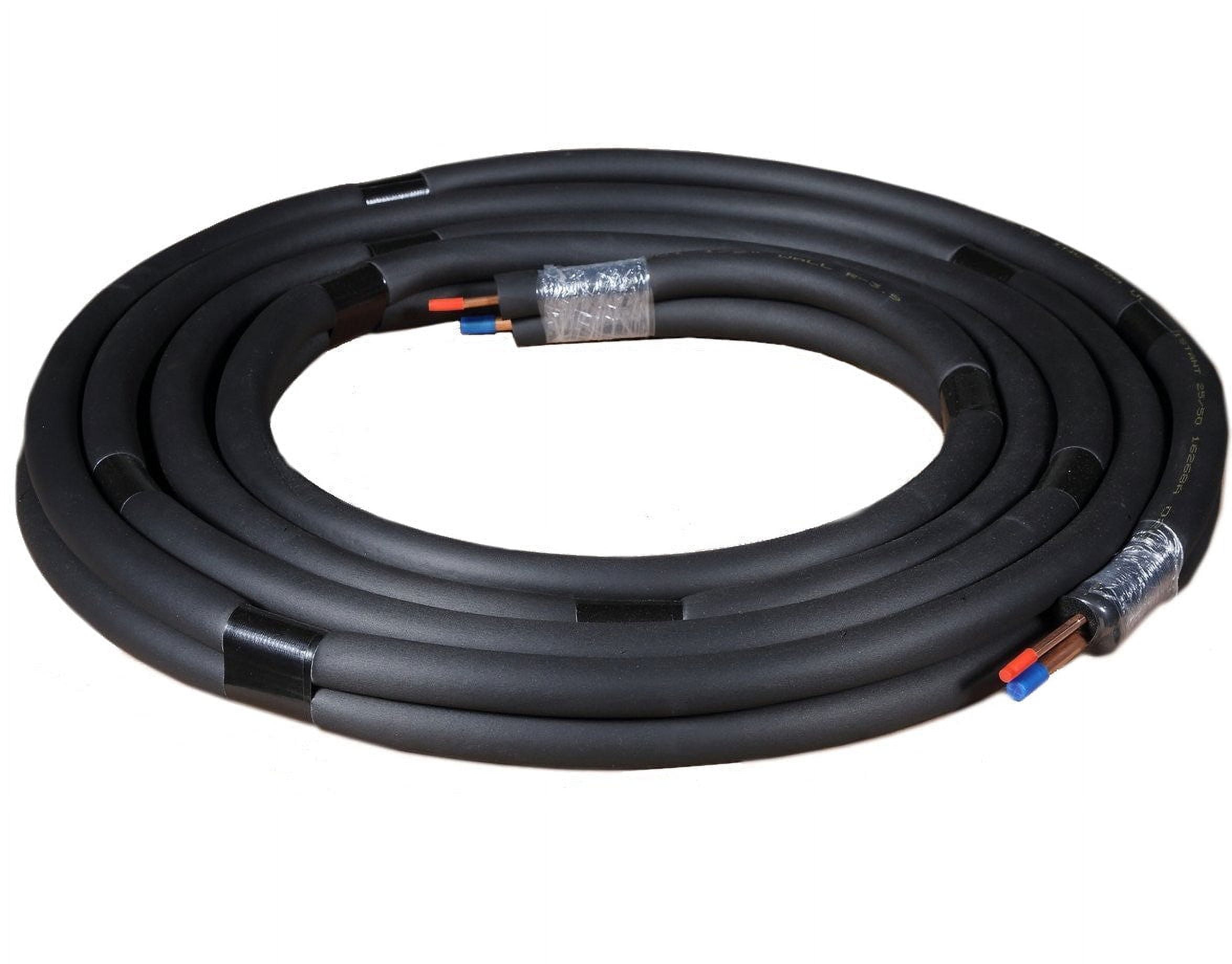 1/4" - 3/8" Insulated Copper Coil Line Set - 1/2" Black Insulation ...