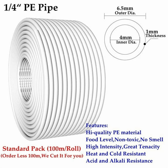 1/4" 3/8" PE Pipe Food Grade Water Purifier Pipe Hi-quality Soft Tube ...