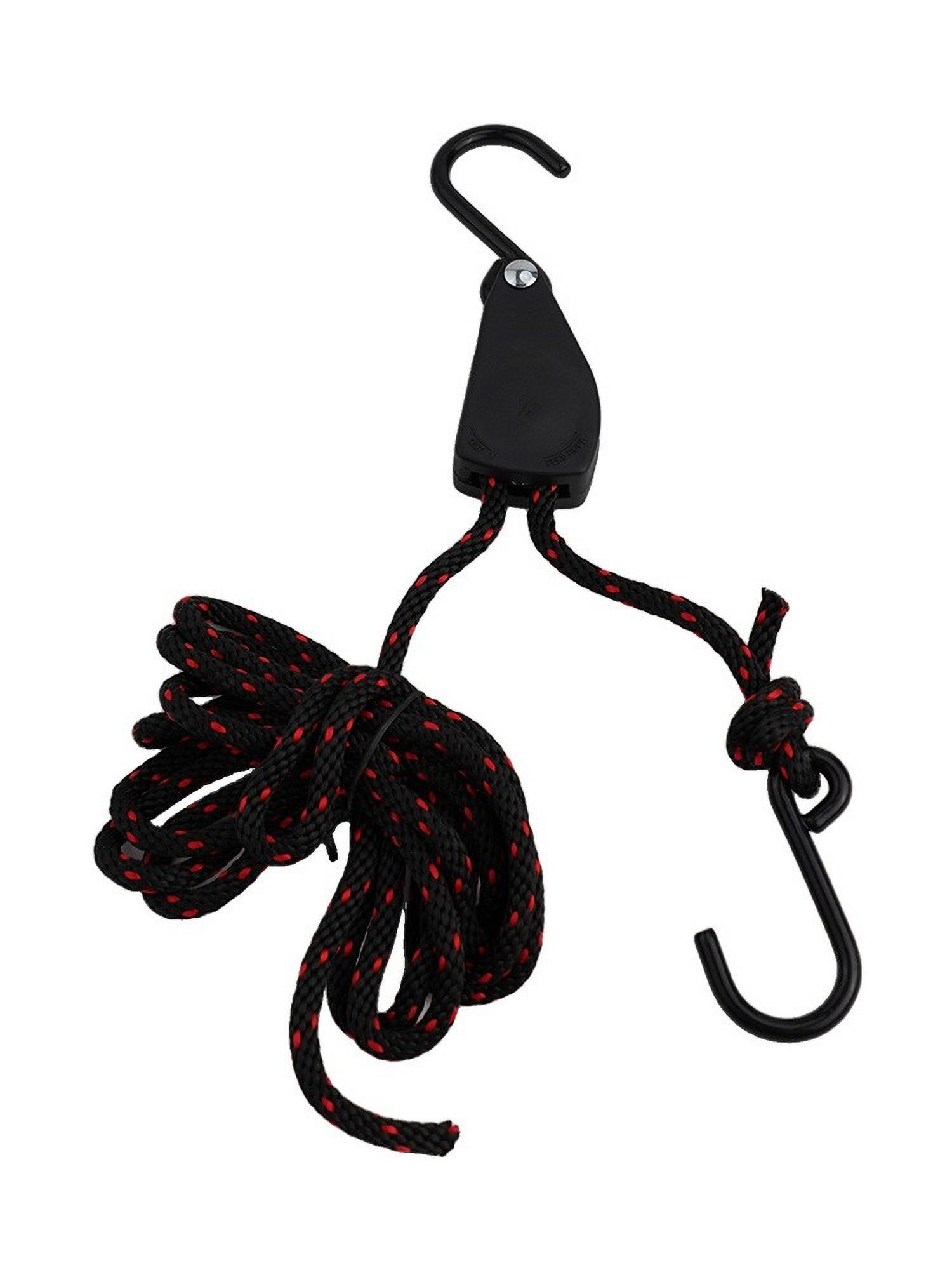 1/4 3/8 Plastic Dipped S Hook Hanging Rope Binding Rope Tent Pulley ...