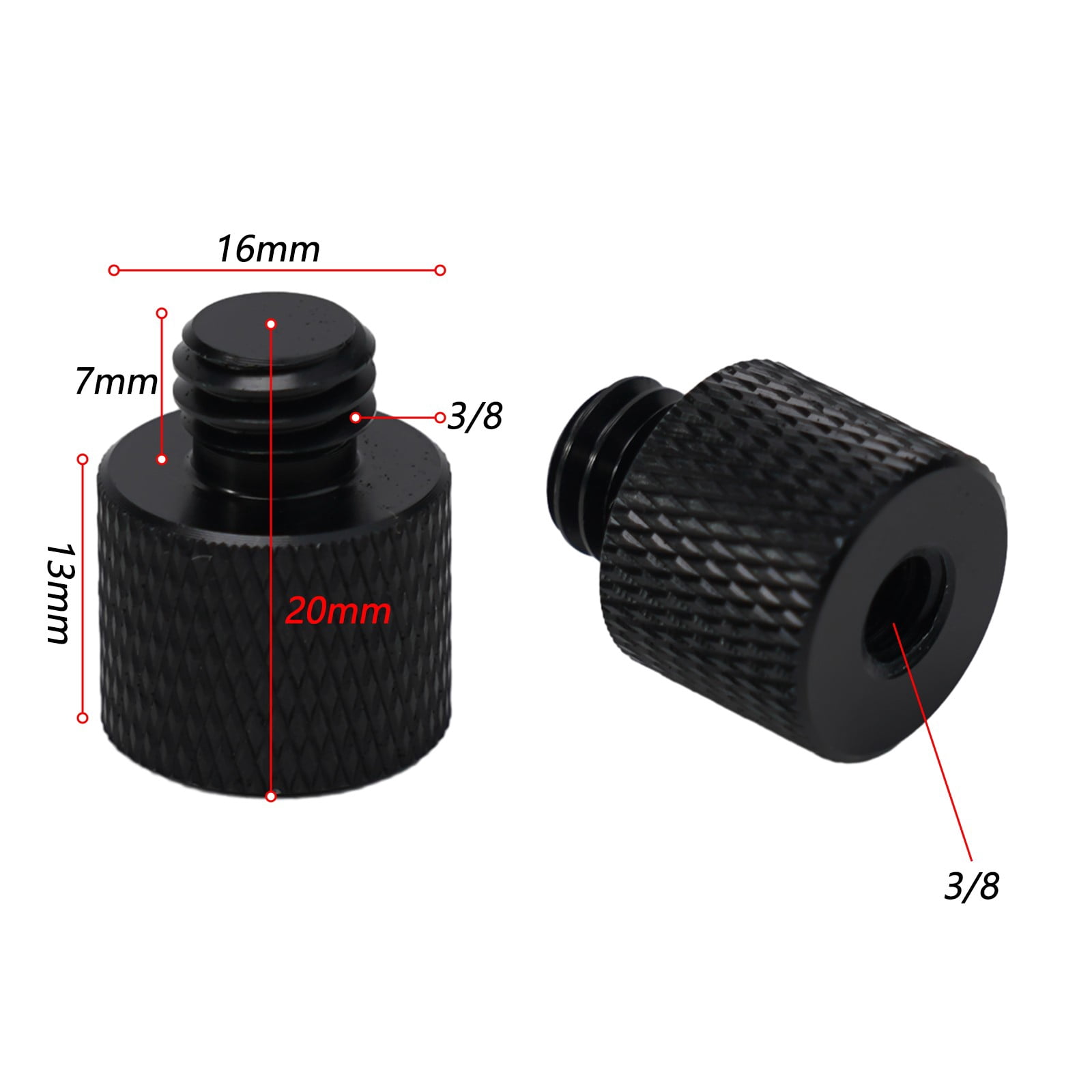 1/4 3/8 To 5/8 Female Male Threaded Screw Mount Adapter Threaded Screw ...