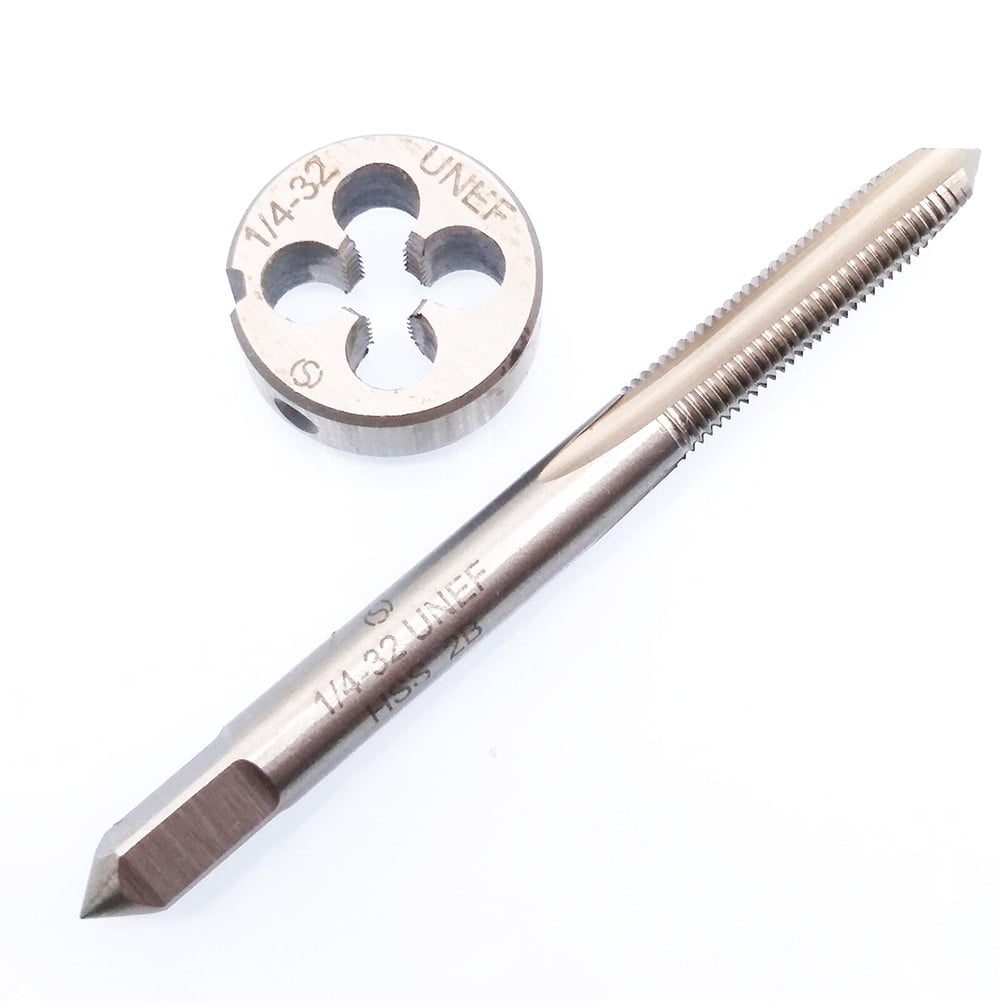 1/4\"-32 UNEF Tap and Die Set HSS Thread Tap With Round Threading Die ...
