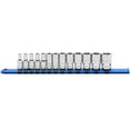 1/4" Drive Mid-Length Socket Set with Storage Rails, 13-Piece, 6 Point ...