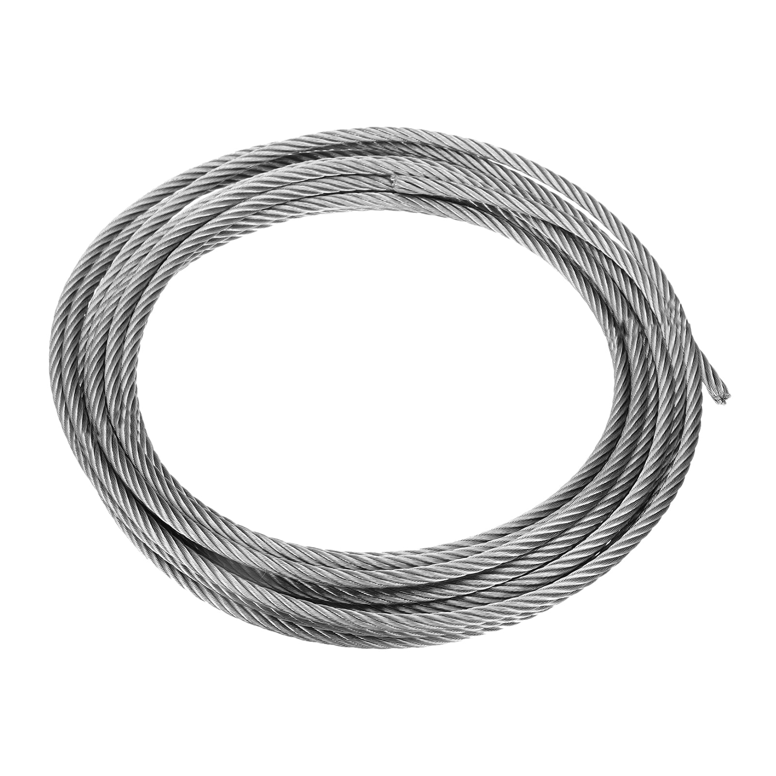 1/4" (6mm) 25ft (8m) 304 Stainless Steel Cable Wire Rope 7 x 19 Strands ...