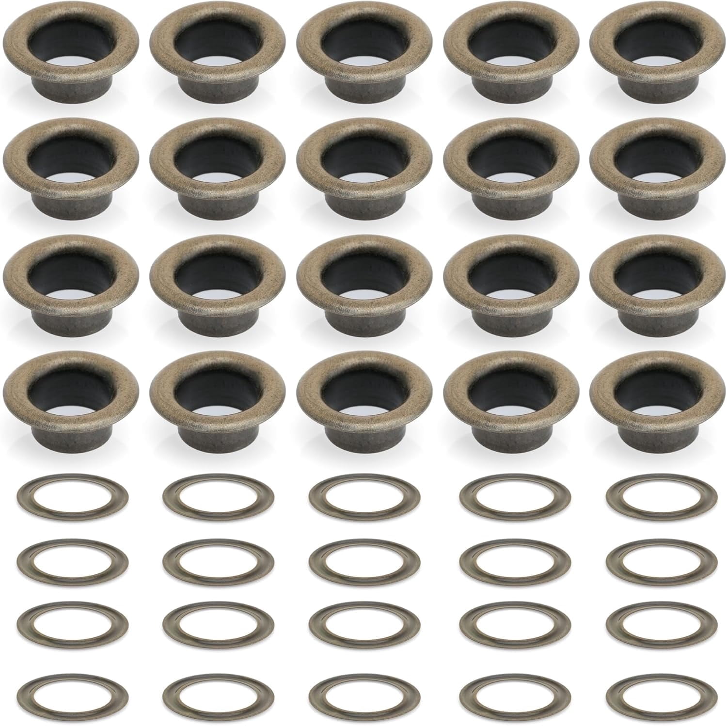 1/4" (7MM) Hole Size Metal Grommets Eyelets with Washers for Bead Cores ...