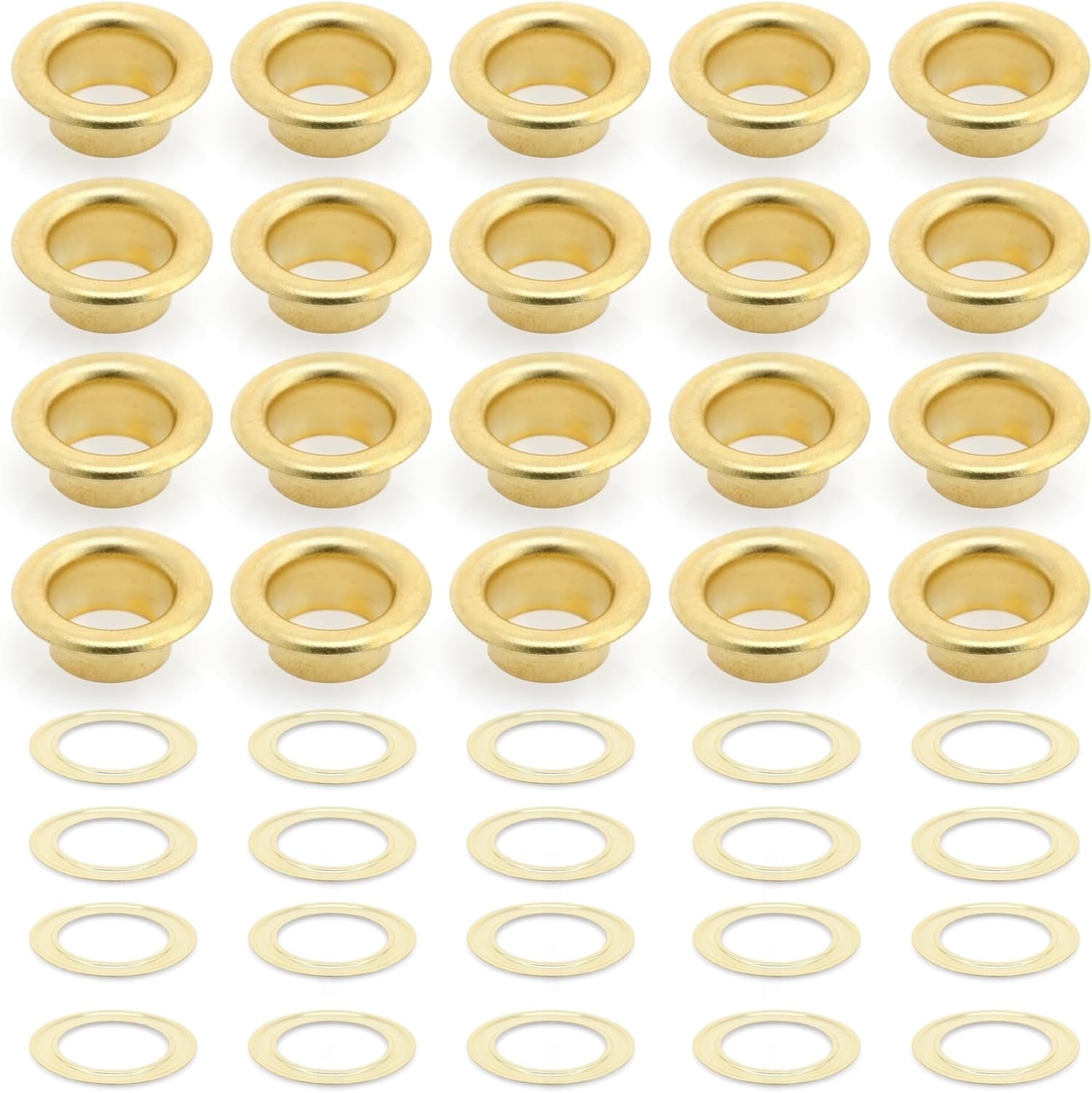 1/4" (7MM) Hole Size Metal Grommets Eyelets with Washers for Bead Cores ...