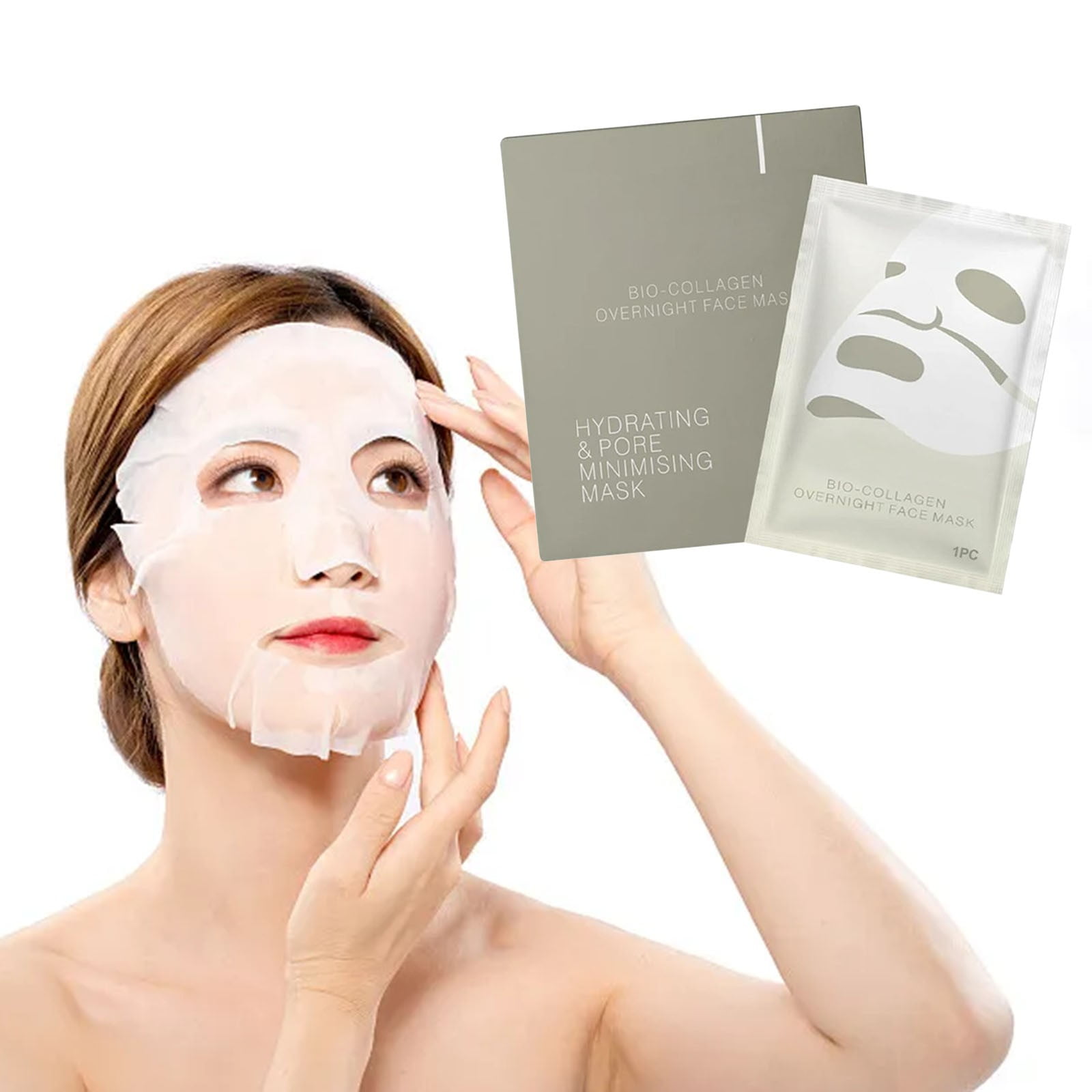 1/4/8/12PCS Collagen Face Mask, Collagen Gel Overnight Mask, for Glass ...