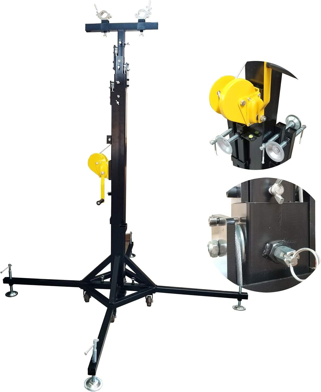 1.4-8M Heavy Duty Crank Stand With Outriggers Hand-operated Crank Stand ...
