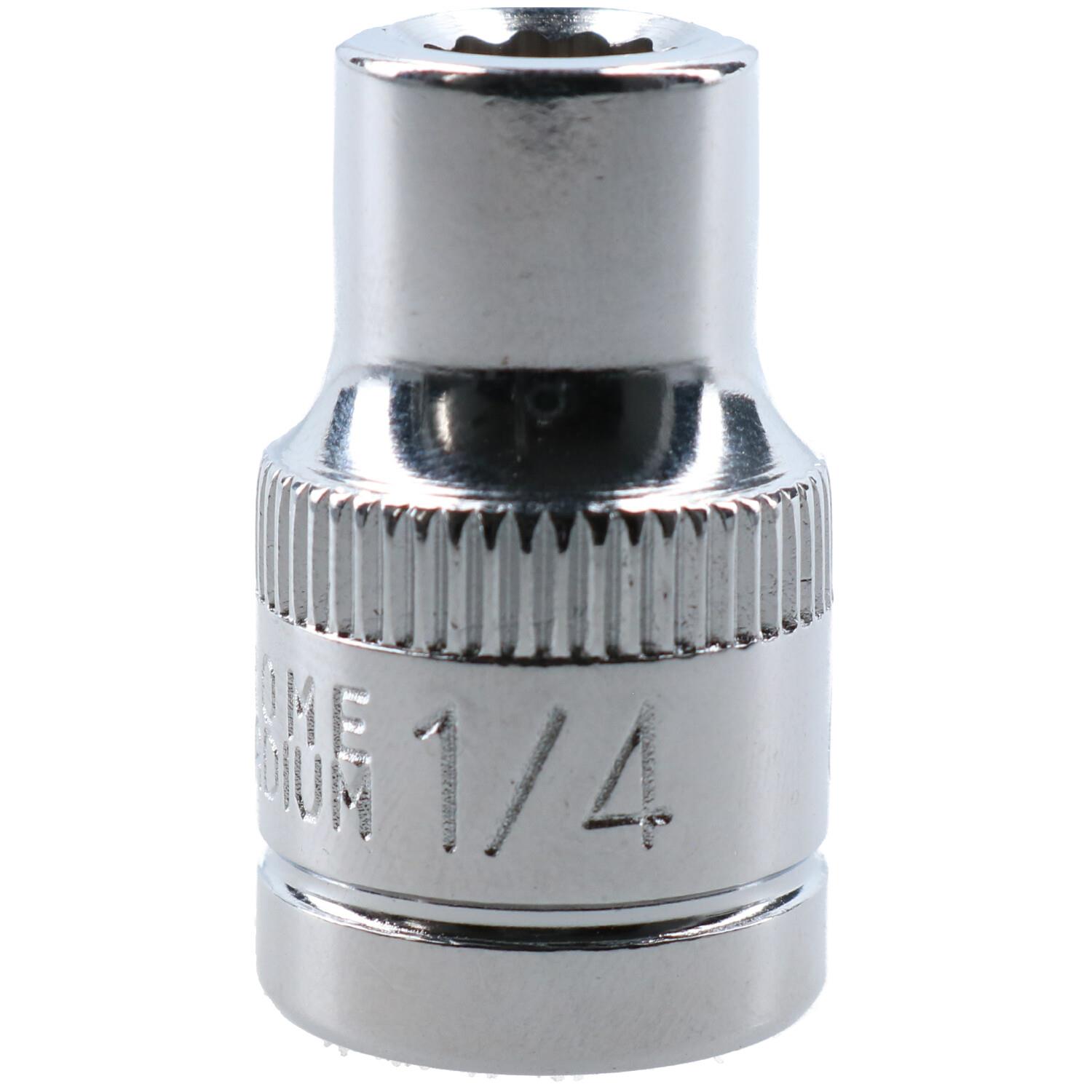 1/4" AF SAE Imperial Socket 3/8" Drive 12 Point Shallow Depth Chrome ...