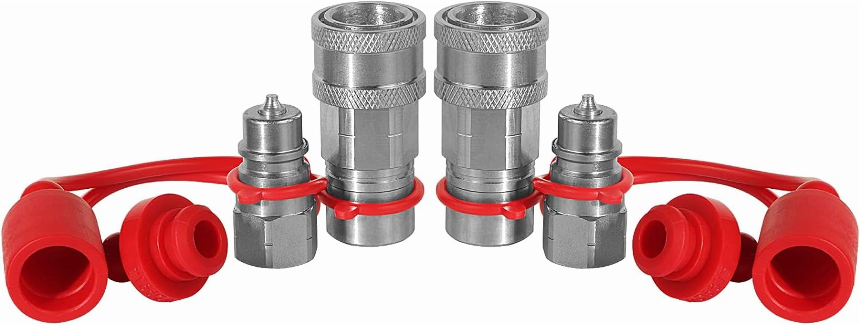 1/4" Ag ISO 5675 Hydraulic Quick Connect Pioneer Style Couplers & 1/4 ...