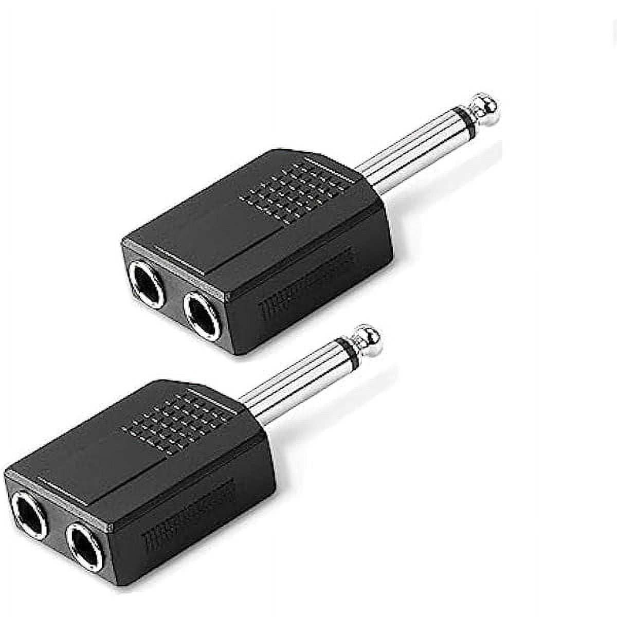 1/4 Audio Splitter TS Mono Plug Interconnect Audio One Male 6.35mm(1/4 ...