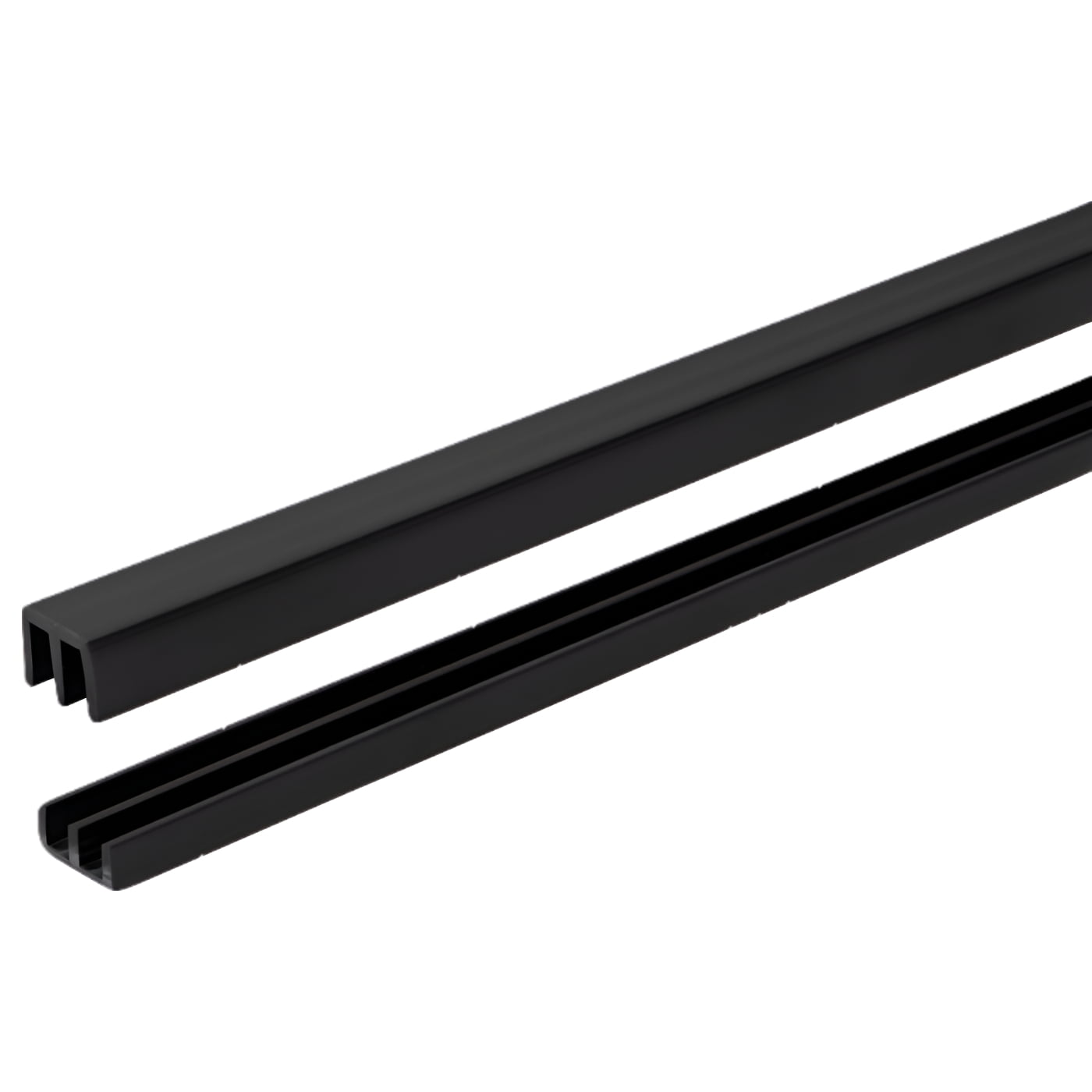 Randall Manufacturing 1/4" Plastic Sliding Door Track (Black, 4 FT Long ...