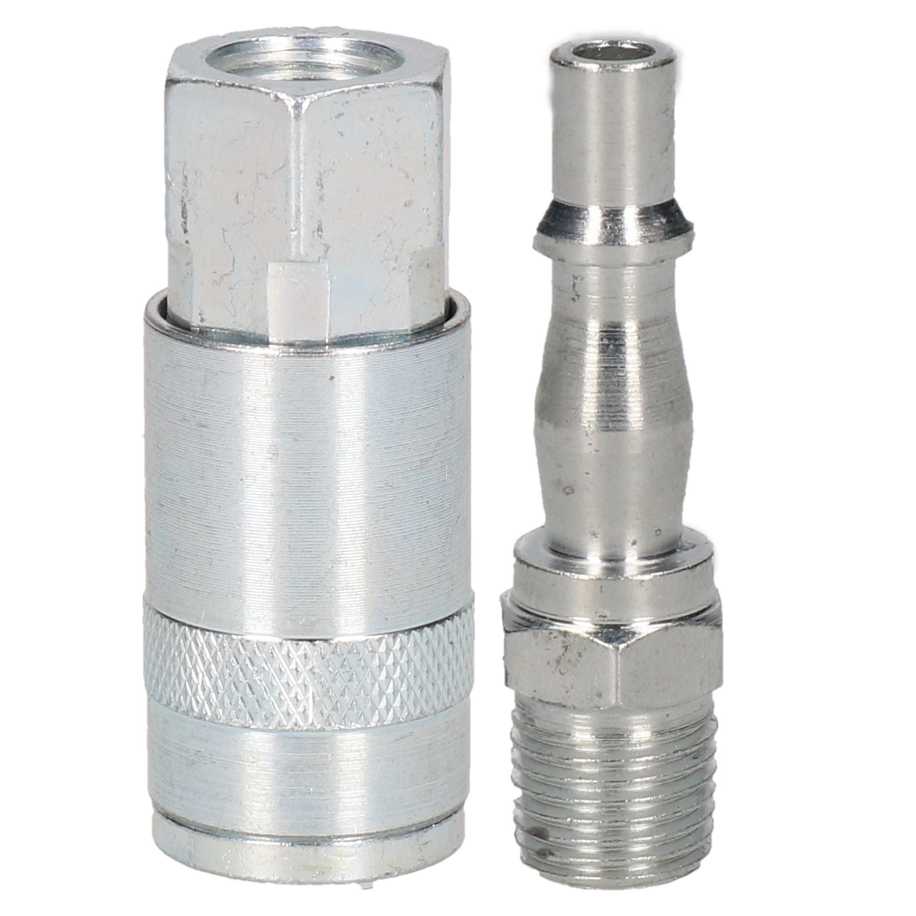 1/4" BSP Air Line Fitting Female Coupler Female Thread & Male Plug ...