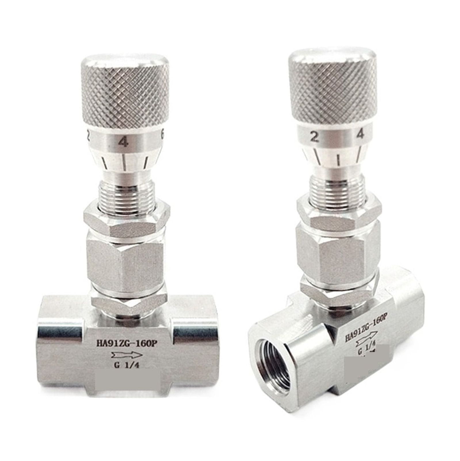 1/4" BSP NPT Female Bulkhead 304 Stainless Steel Shut Off Needle Valve ...