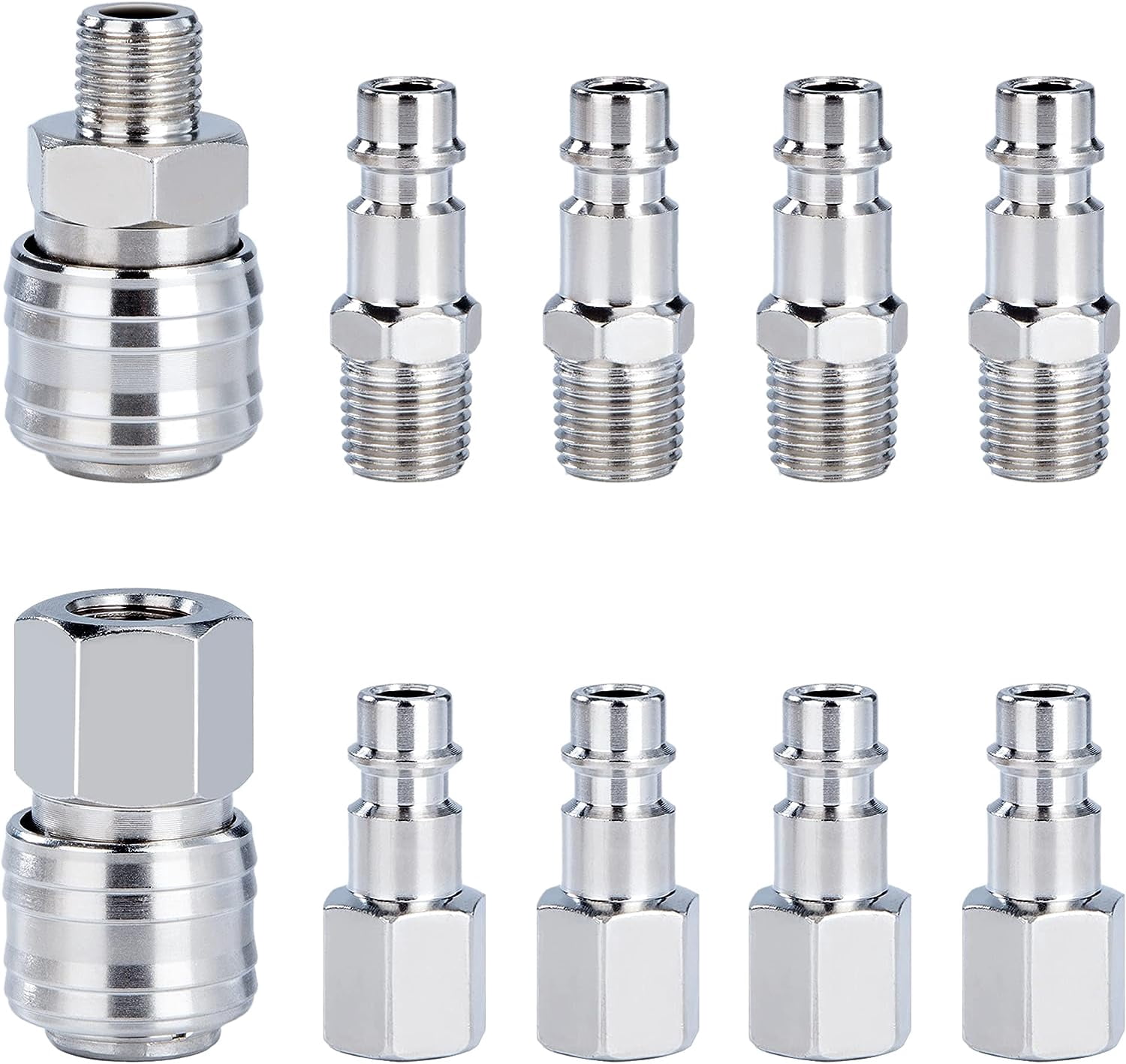 1/4" BSP Quick Coupling for Compressed Air Hose Fittings, Male and ...