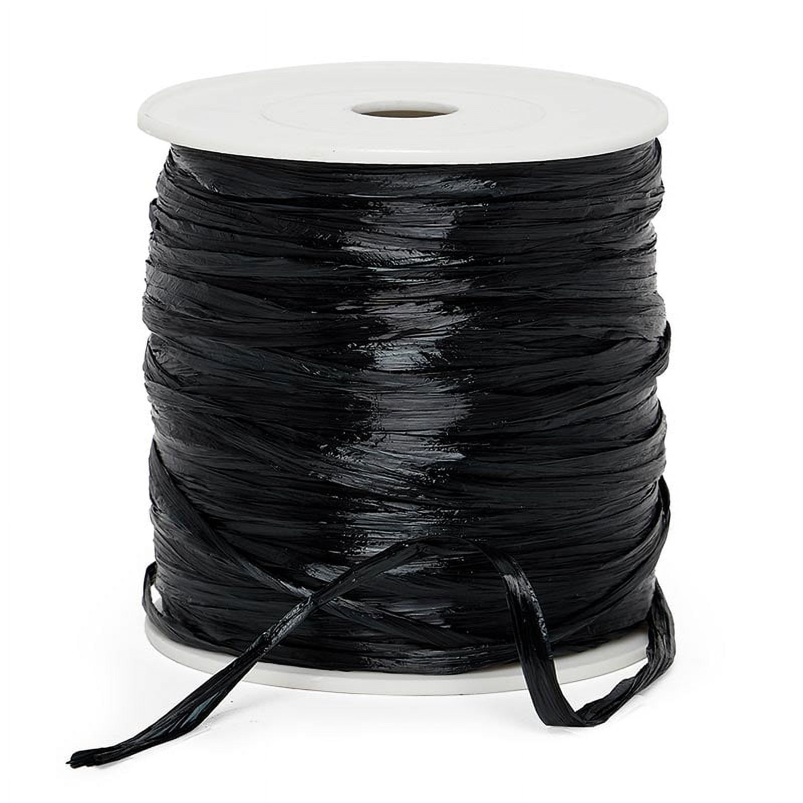 1/4" Black Pearlized "Raffia Ribbon" by Paper Mart - Walmart.com