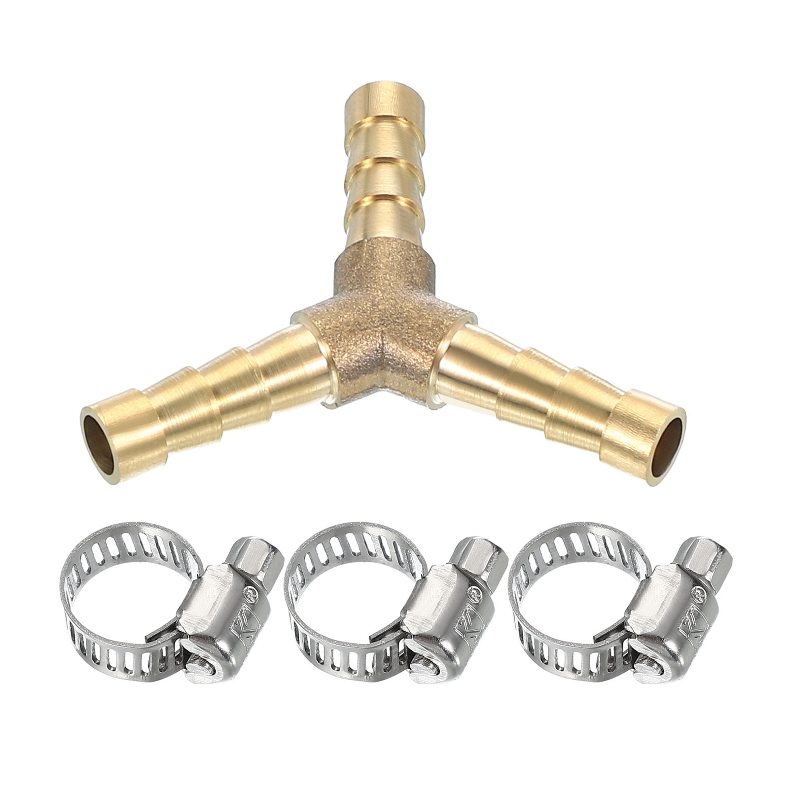 1/4" Brass Hose Barb Fitting, Y Type Barb Union Fittings Splicer with ...