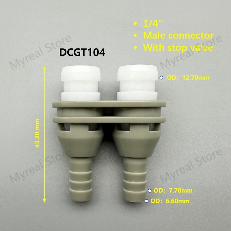 1/4" CPC Double Pipe Joint Male/Female Quick Connector 1/4" CPC Double ...