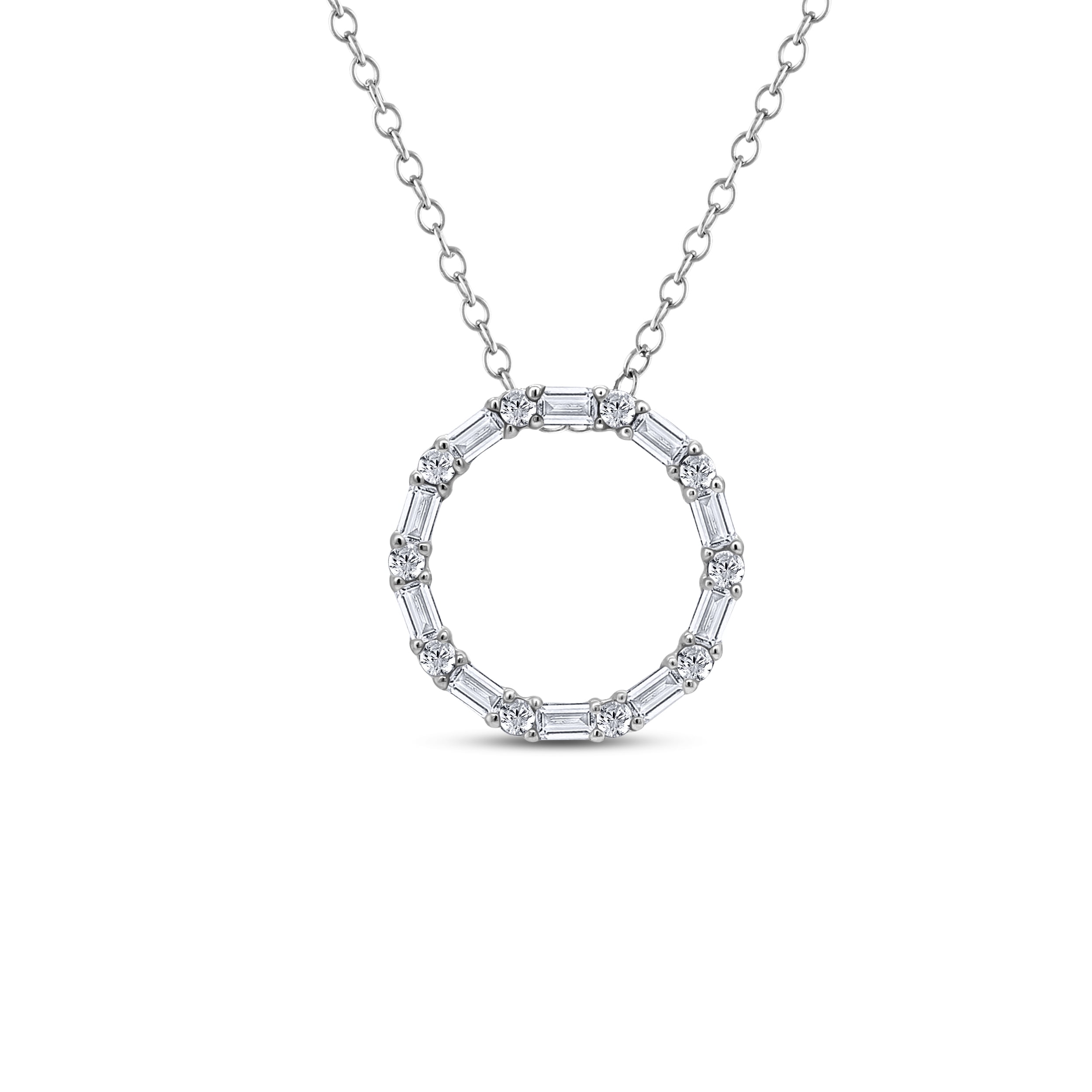 Diamaison 1/4 CTW Lab-Grown Diamond Pendant for Adult in Sterling ...