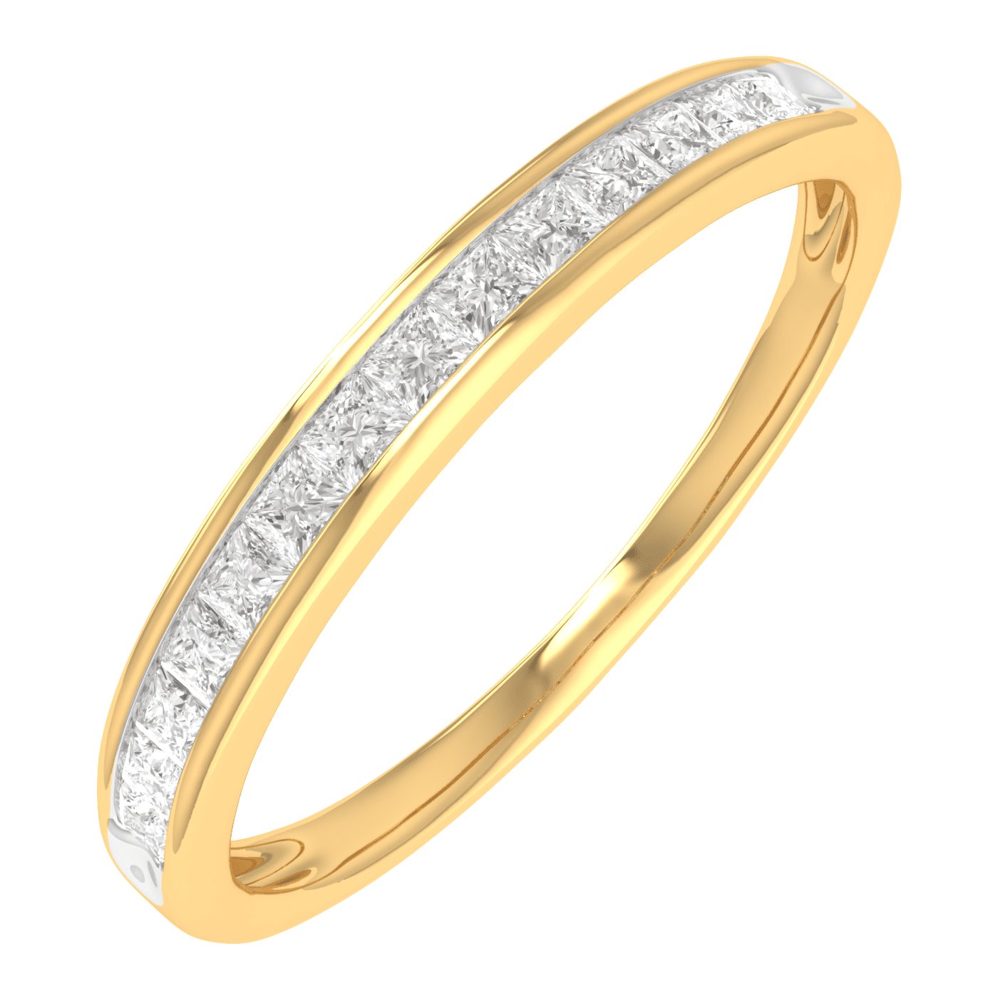 1/4 Carat Channel Set Diamond Wedding Band Ring in 10K Yellow Gold (Ring Size 7.5) - Walmart.com