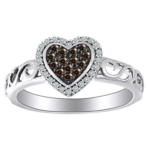 AFFY 1.00 Cttw Round & Baguette Cut White Natural Diamond Rectangle ...