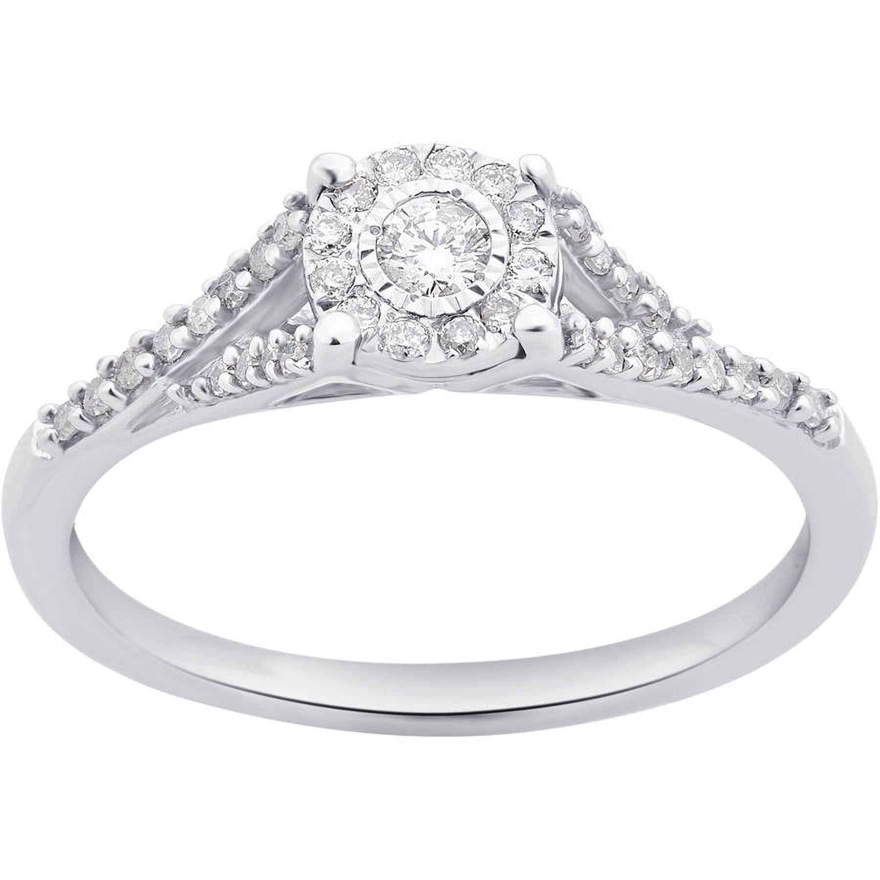 1/4 Carat T.W. Diamond Sterling Silver Promise Ring - Walmart.com