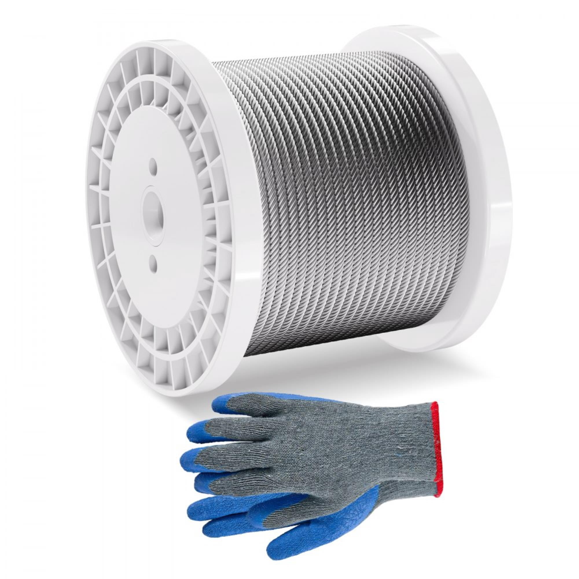 1/4 Carbon Steel Cable 250 ft - 7x19 Strands for Durable Cable Railing ...
