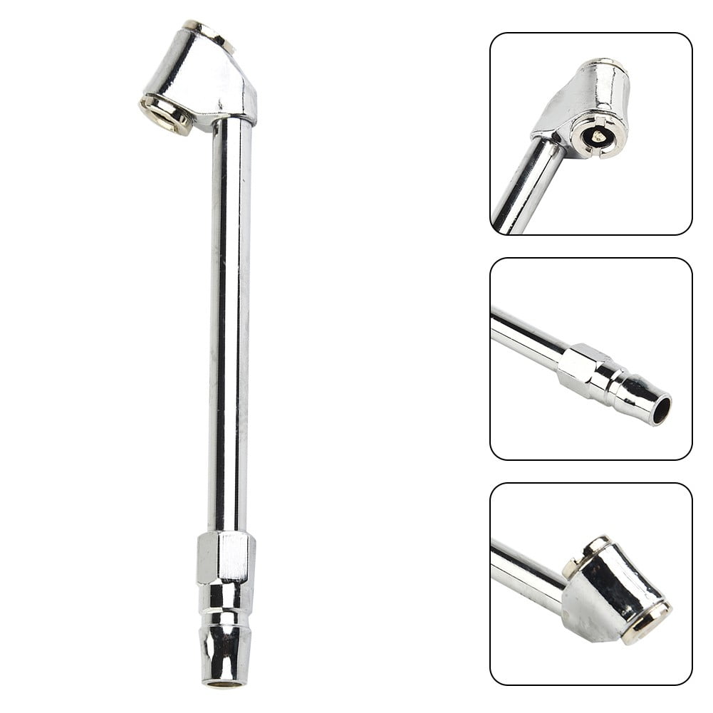 1/4 Chuck Heavy Duty Dual Head Tire Quick Chuck Plug Inflator Gauge ...