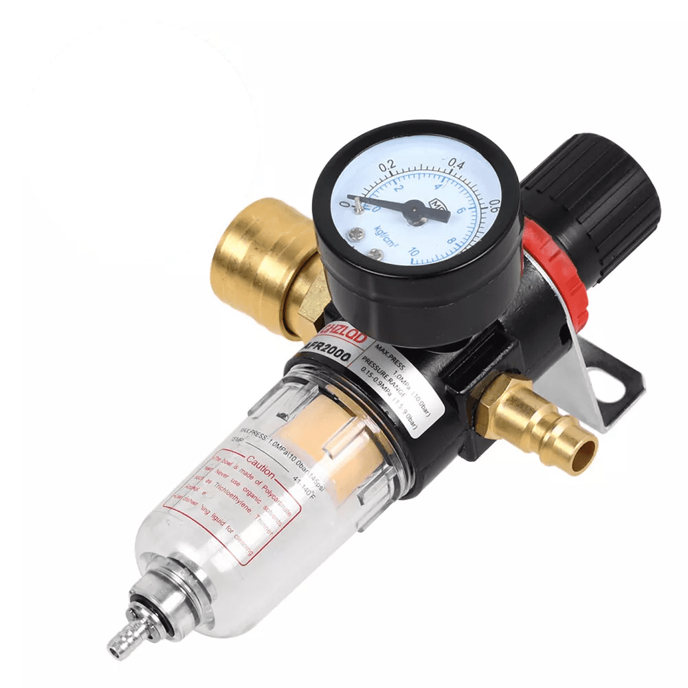 1/4" Compressed Air Filter Pressure Reducer Water Separator Oil ...