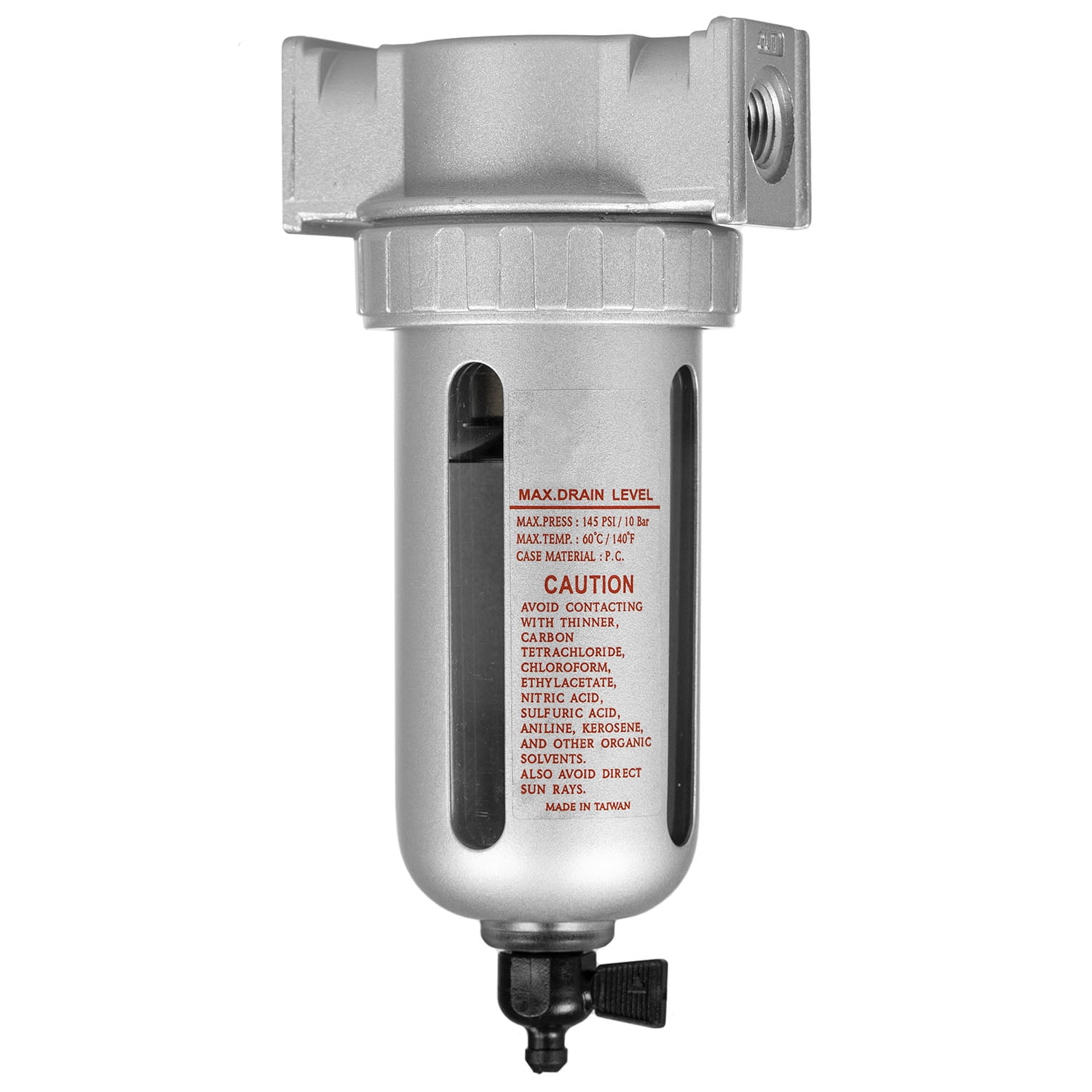 1/4" Compressed Air In Line Moisture & Water Filter Trap F802 ...