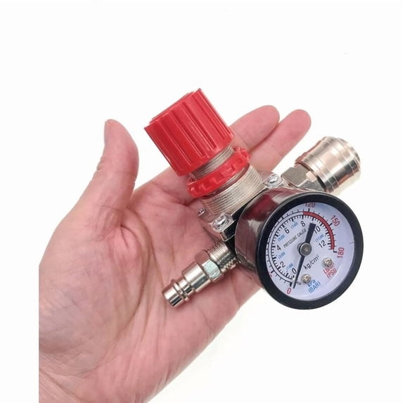 1/4" Compressed Air Pressure Reducer, Pressure Reducer, 4 Holes with ...