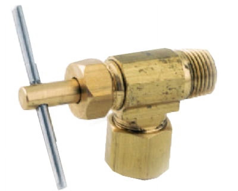 1/4" Compression x 1/8" Male Iron Pipe 90 Degree Needle Valve Lead Fre ...