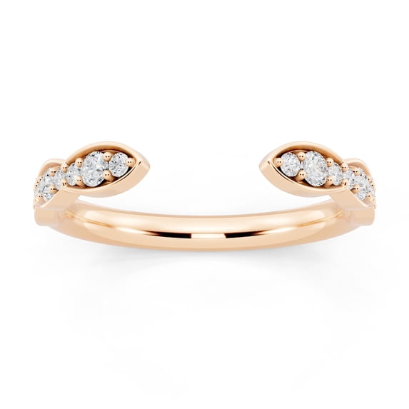 1/4 Cttw Round Moissanite Eternity Wedding Band Open Ring for Women 14K ...