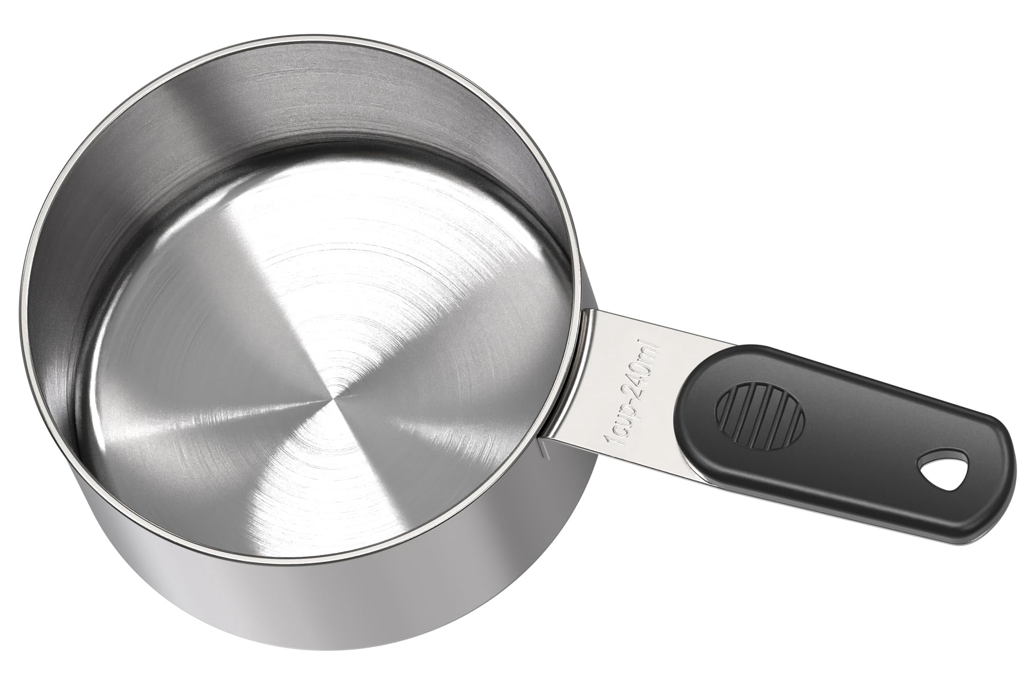 1/4 Cup Stainless Steel Measuring Cup with Magnetic Grips, Single Piece ...