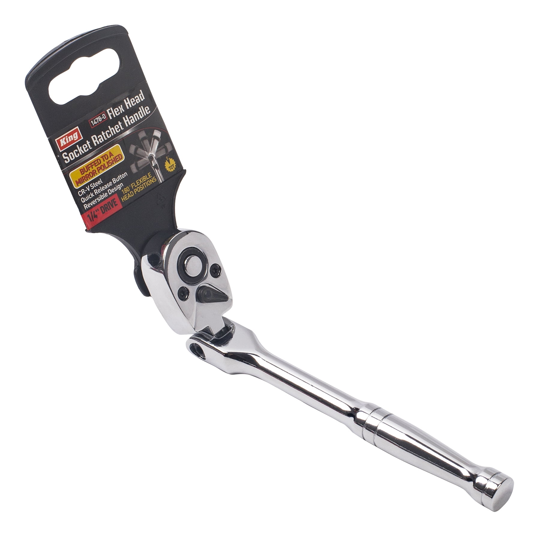 1/4" DR FLEX HEAD SOCKET RATCHET HANDLE - Walmart.com