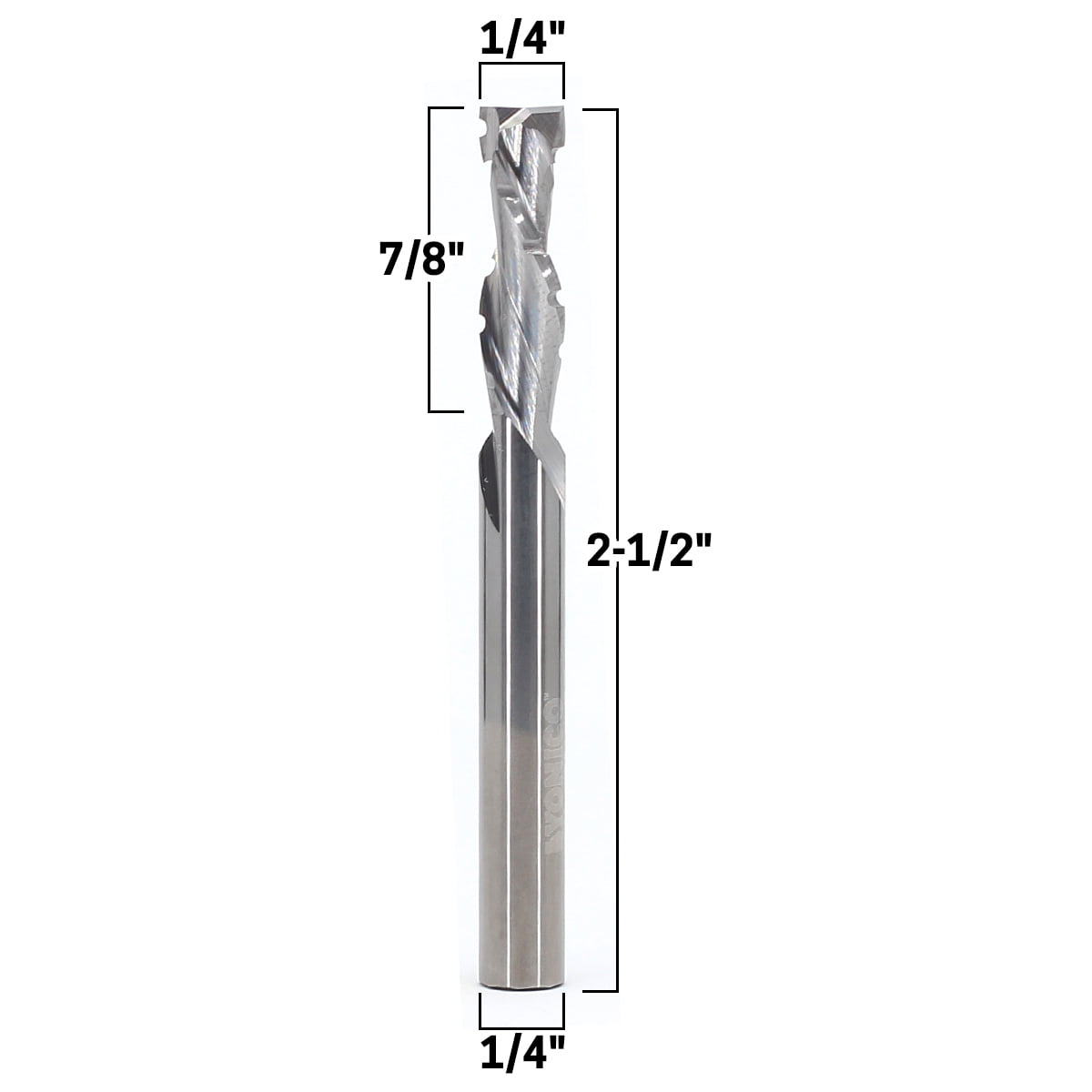 1/4" Dia. 2 Flute Compression Spiral Chipbreaker End Mill CNC Router ...