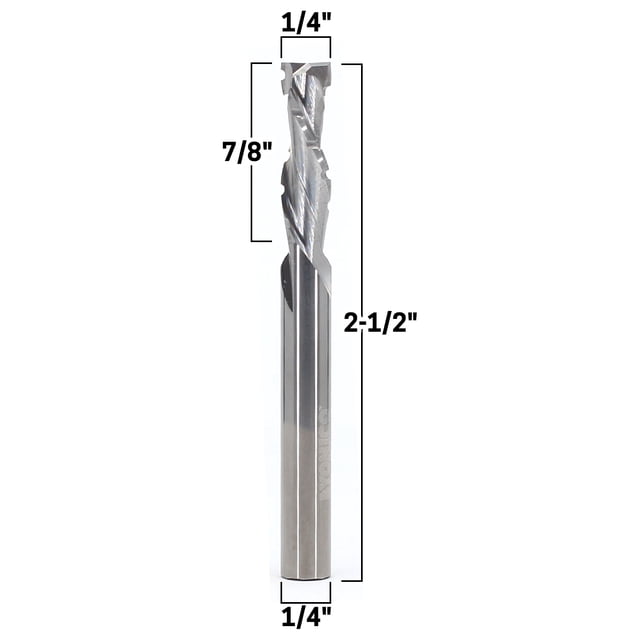 1/4" Dia. 2 Flute Compression Spiral Chipbreaker End Mill CNC Router ...