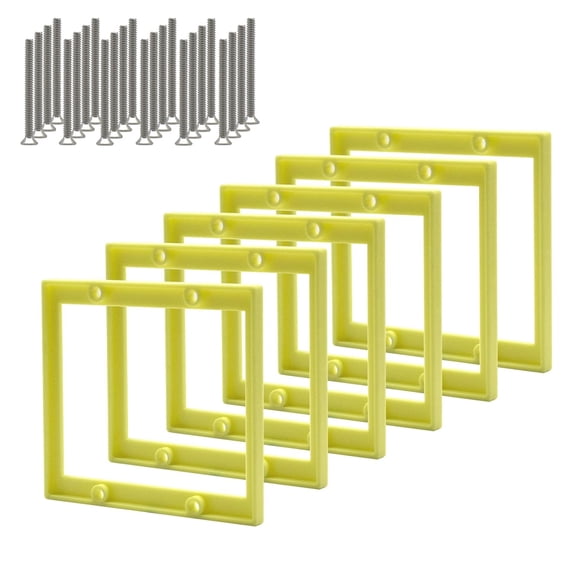 1/4” Double Gang Receptacle Outlet Box Extender,Yellow 2 Gang ...
