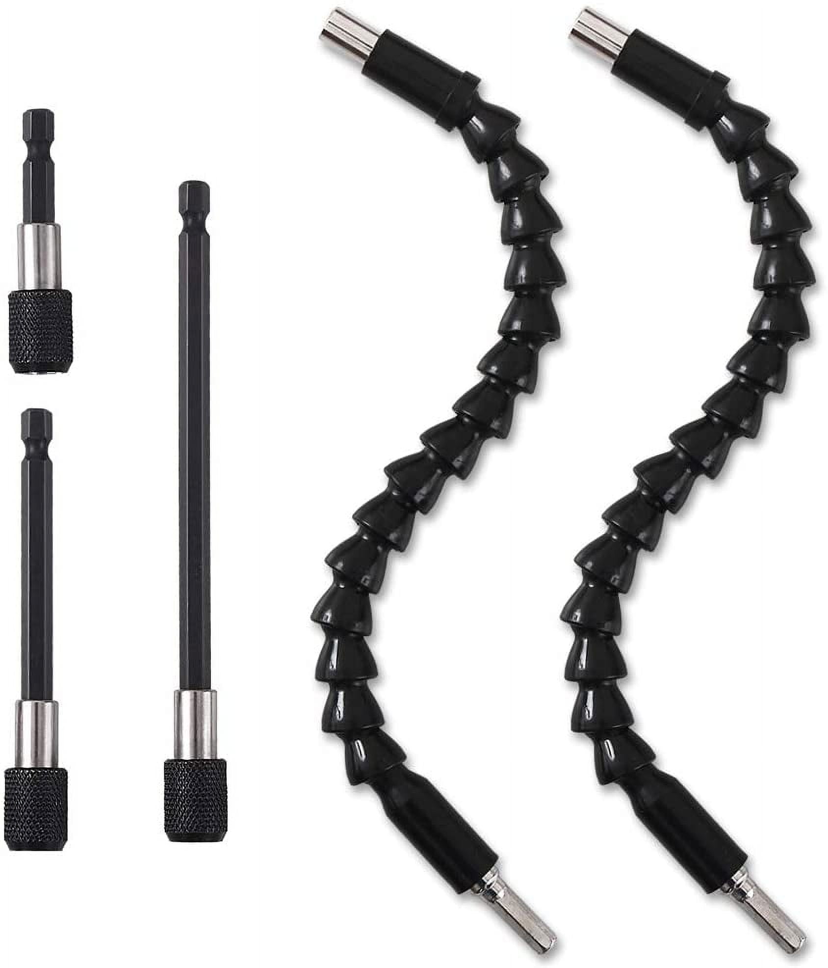 1/4’’ Drill Bit Extension Set, 2 Pieces Flexible Drill Bit Extension ...