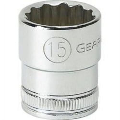 1/4" Drive 12 Point Standard Socket, 15mm - Walmart.com