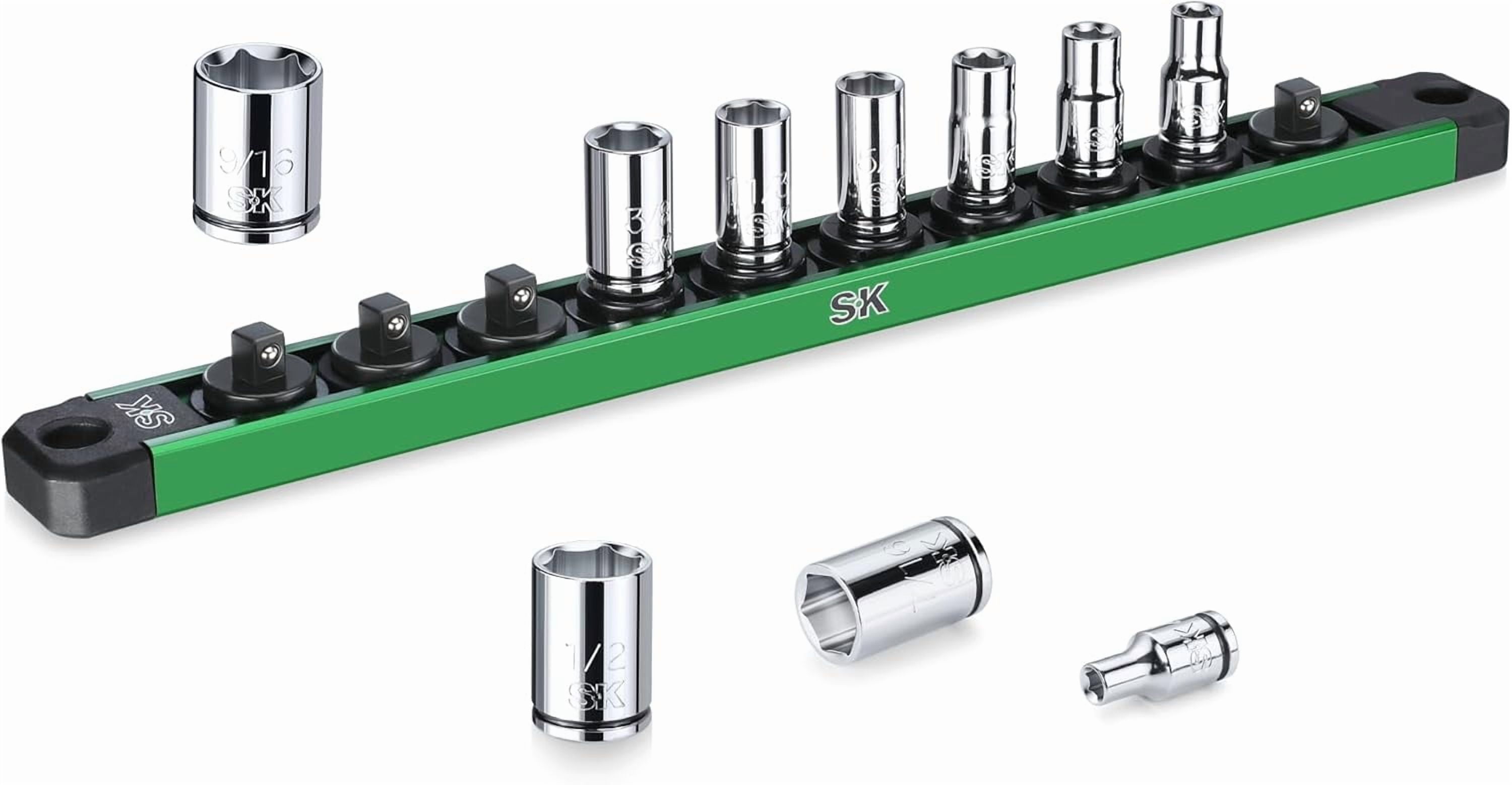 1/4" Drive Socket Set, SAE Sockets, 10-Piece 3/16" to 9/16 ", SuperKrome Finish, Premium CR-V ...